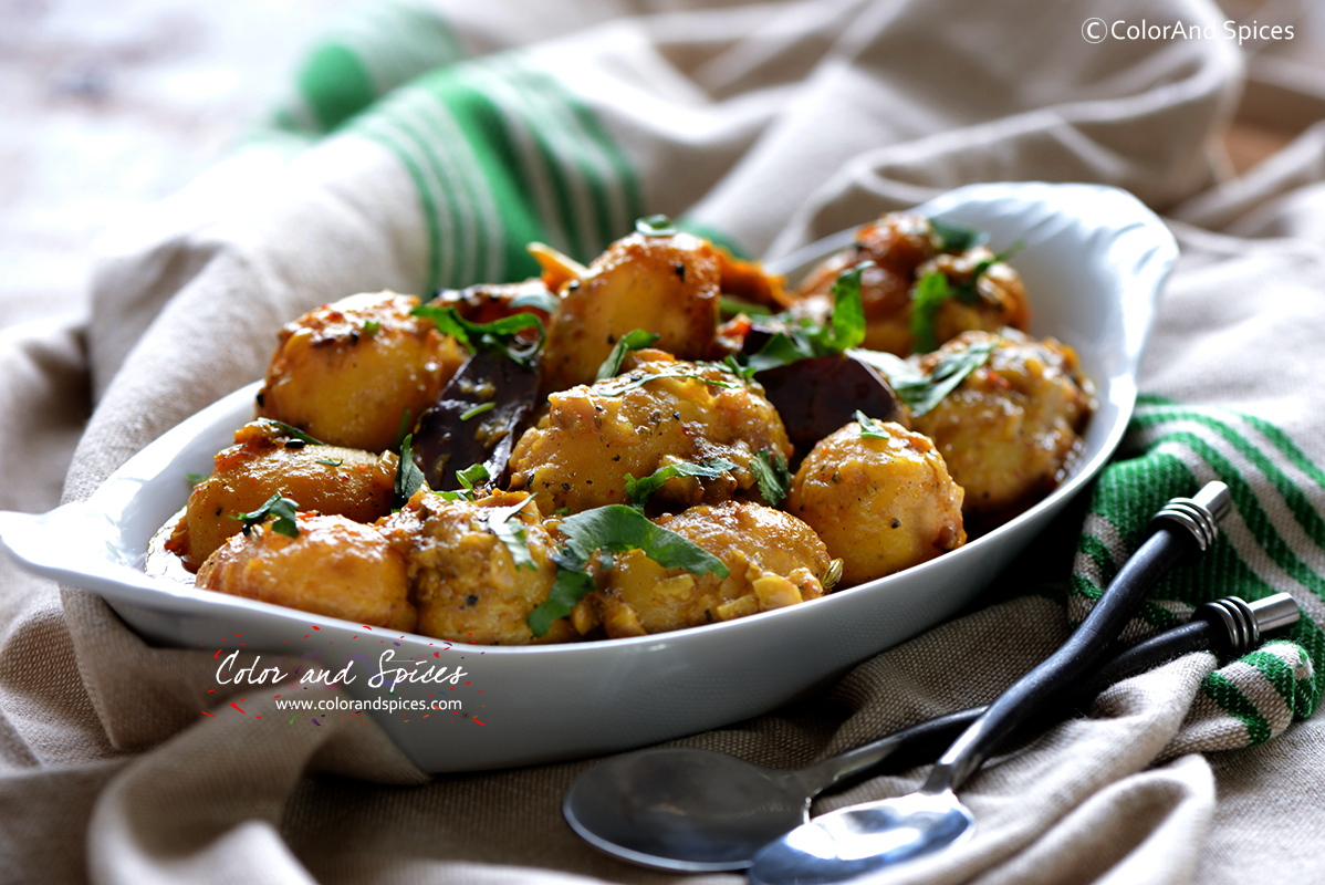 Color and Spices: Achari aloo...