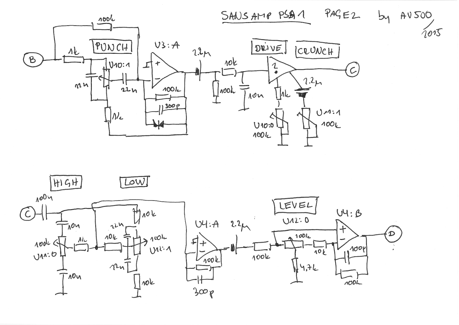 /usr/local: TECH 21 SansAmp PSA-1 PCB traces and schematics