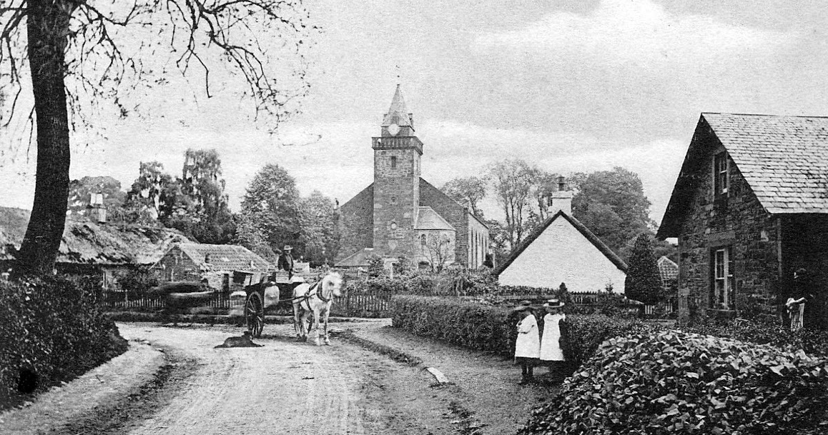 Tour Scotland: Old Photograph Castle Road Longforgan Scotland