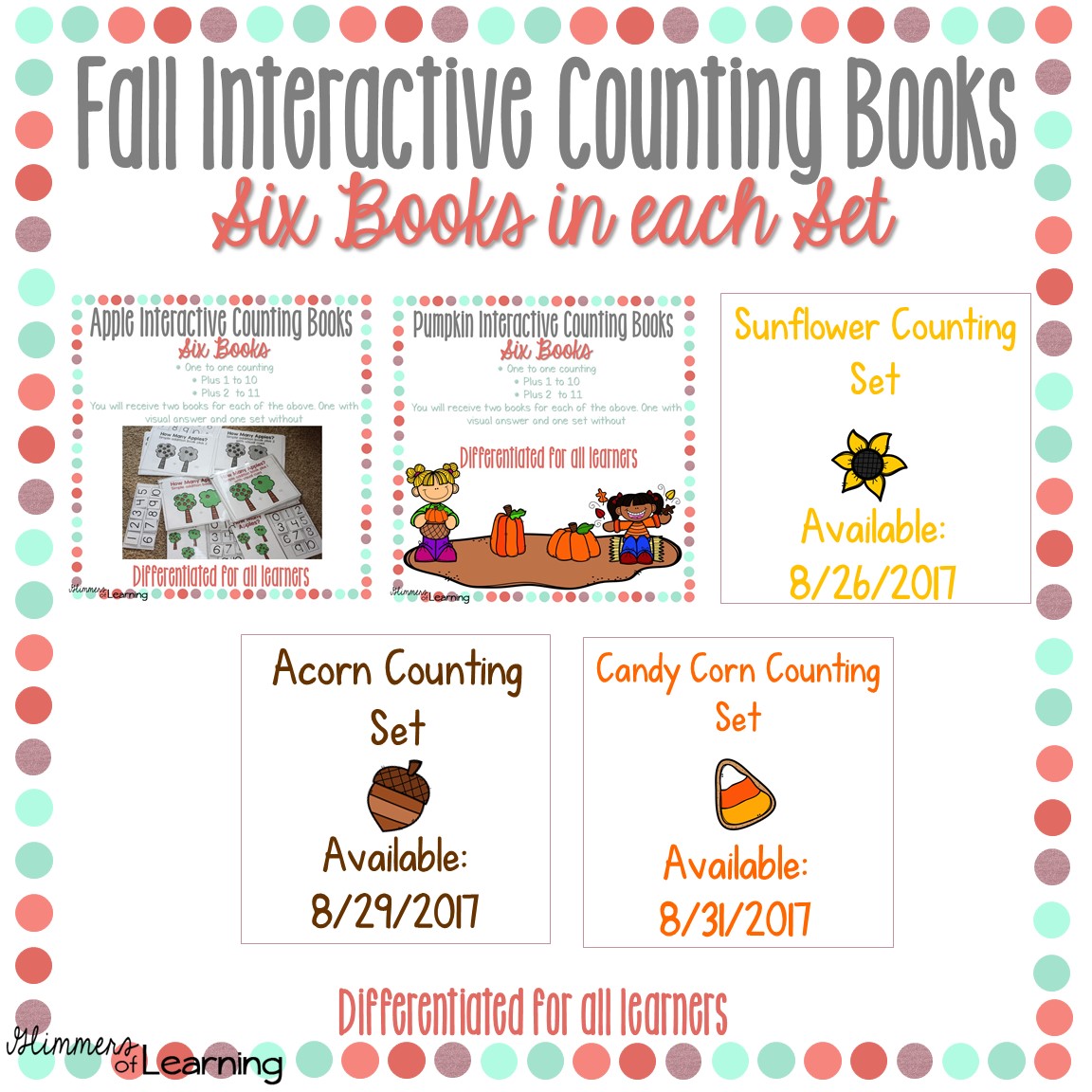 Fall Interactive Counting Books - Glimmers of Learning
