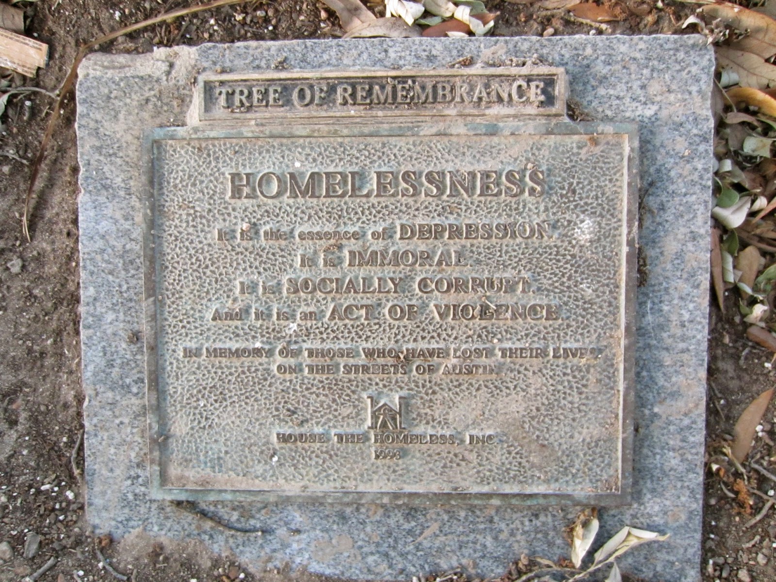 My Austin View: Homeless Tree of Remembrance