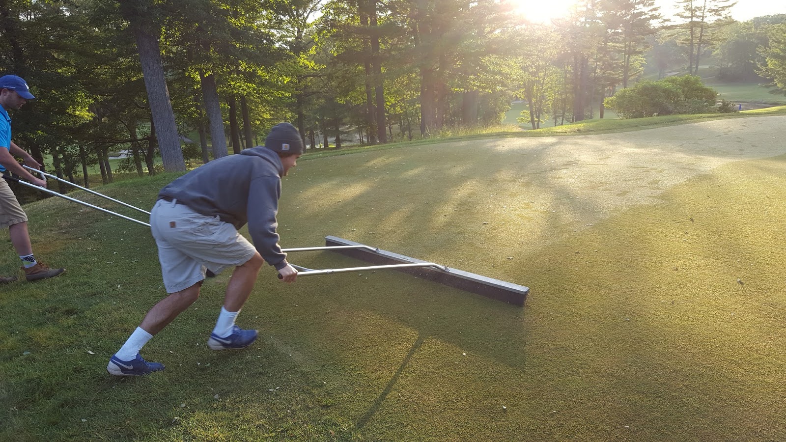 Ipswich Country Club Golf Course Maintenance: Brushing Greens