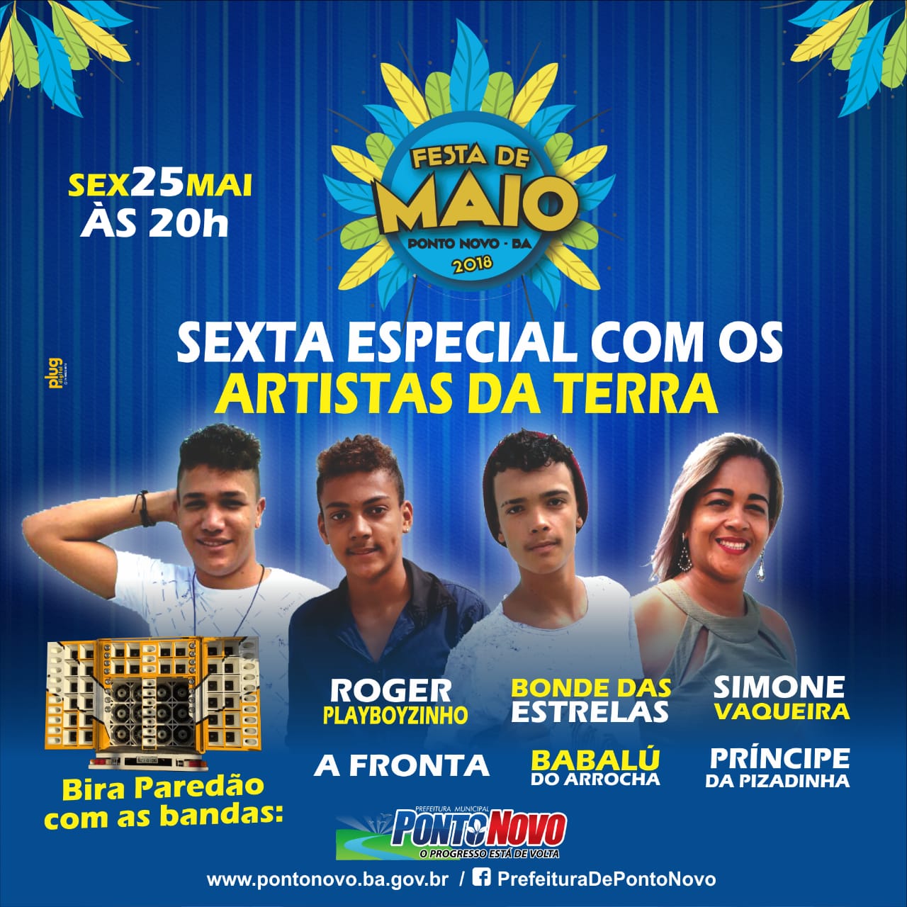Prefeitura de Ponto Novo divulga grade oficial da Festa de Maio 2018 ...
