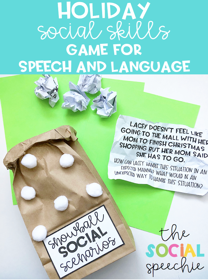 Holiday Social Skills Game for Speech and Language | The Social Speechie