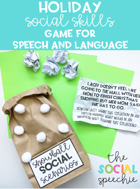 Holiday Social Skills Game for Speech and Language | The Social Speechie