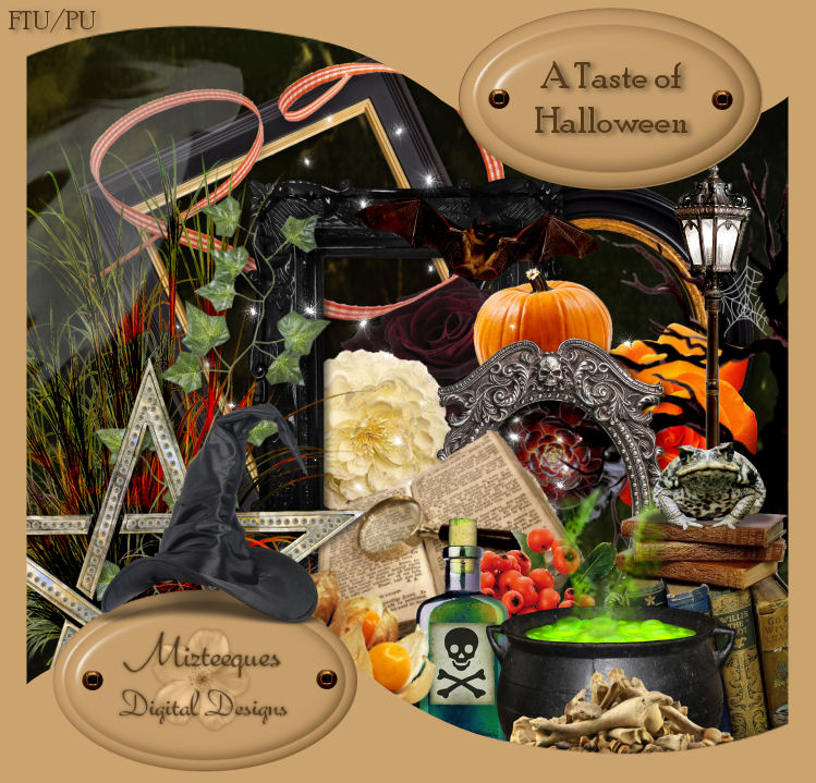 MizTeeques: New FTU kit - A Taste of Halloween