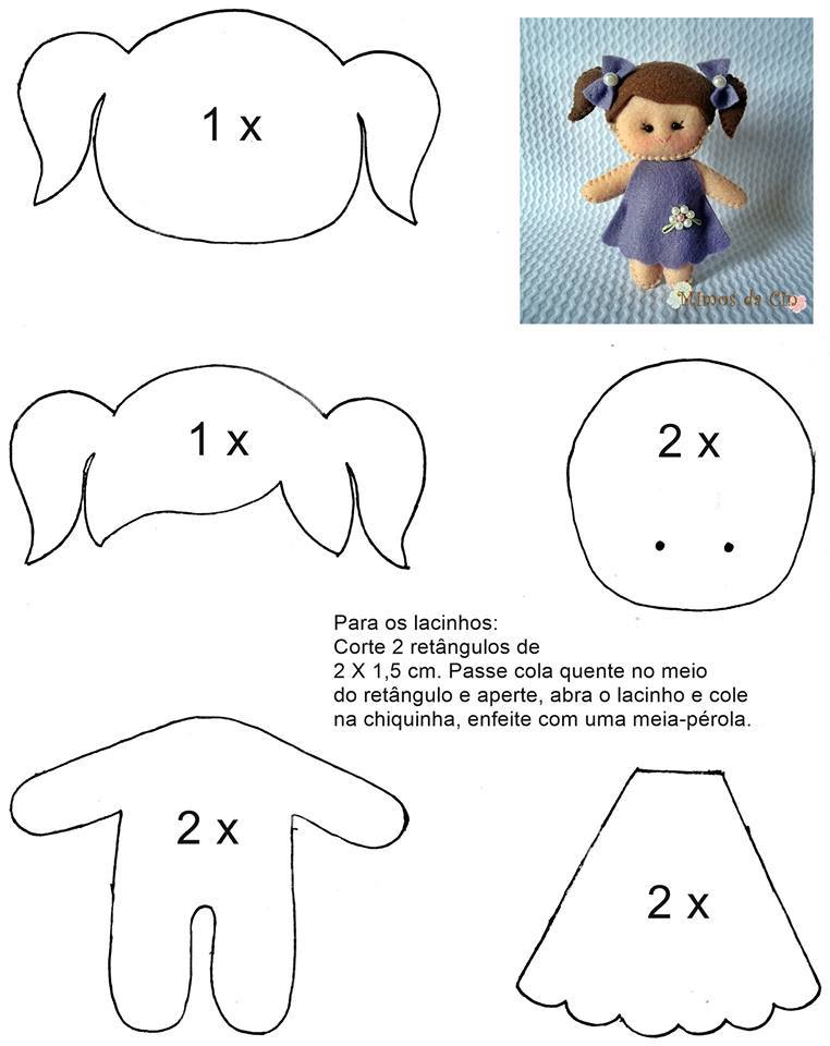 Eu Amo Artesanato: Boneca com molde