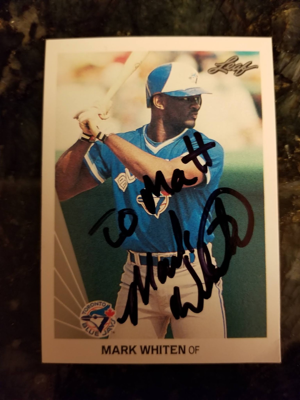 Autograph Through The Mail Athletes: Mark Whiten