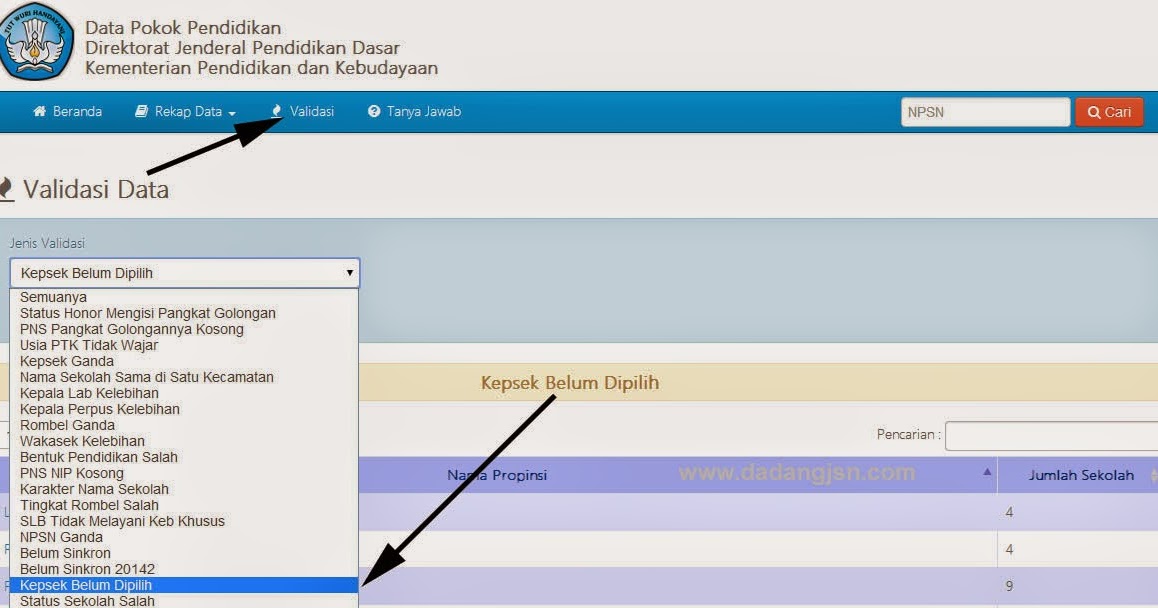 Cara Cek Validasi Data Hasil Sinkronisasi Dapodikdas V.3.0.2 Tahun 2015 ...