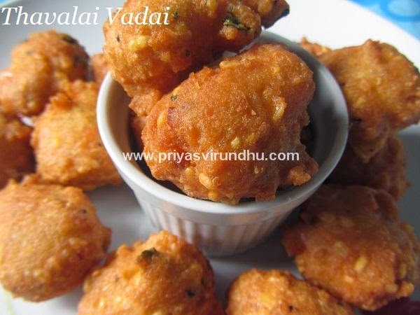 Priya's Virundhu: Thavala Vadai Recipe/Thavala Vadai/Mixed Dal Vadai ...