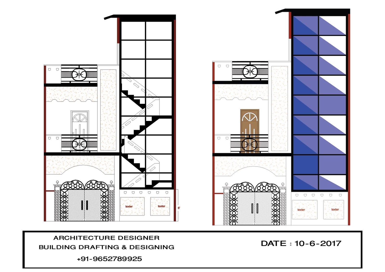 Ansari Architecture Designer Building Drafting & Designing: 3d Front ...