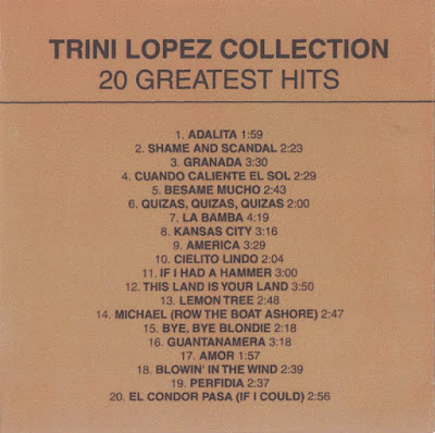 ENTRE MUSICA: TRINI LOPEZ - Collection 20 greatest hits