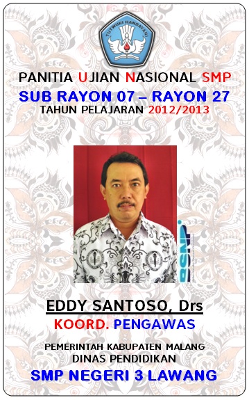 awang syahrial: ID CARD UNAS 2013