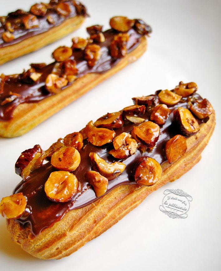 Eclairs au praliné noisettes : Il était une fois la pâtisserie