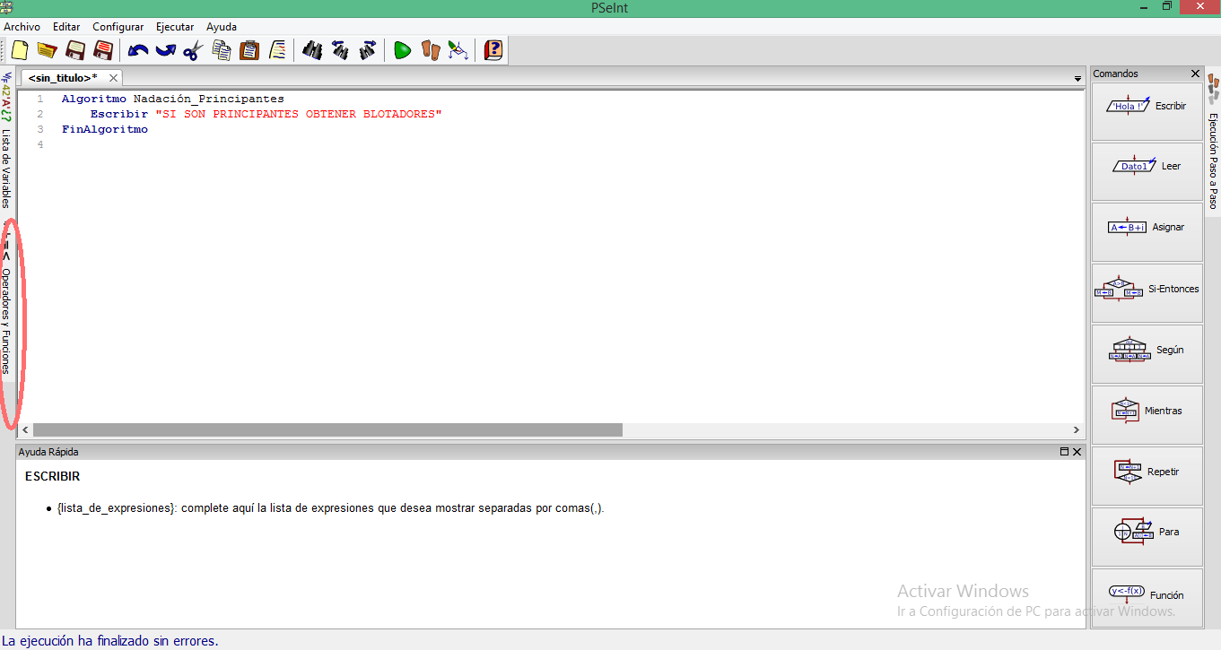 APRENDIENDO CON PSEINT: Bloc en PSeInt