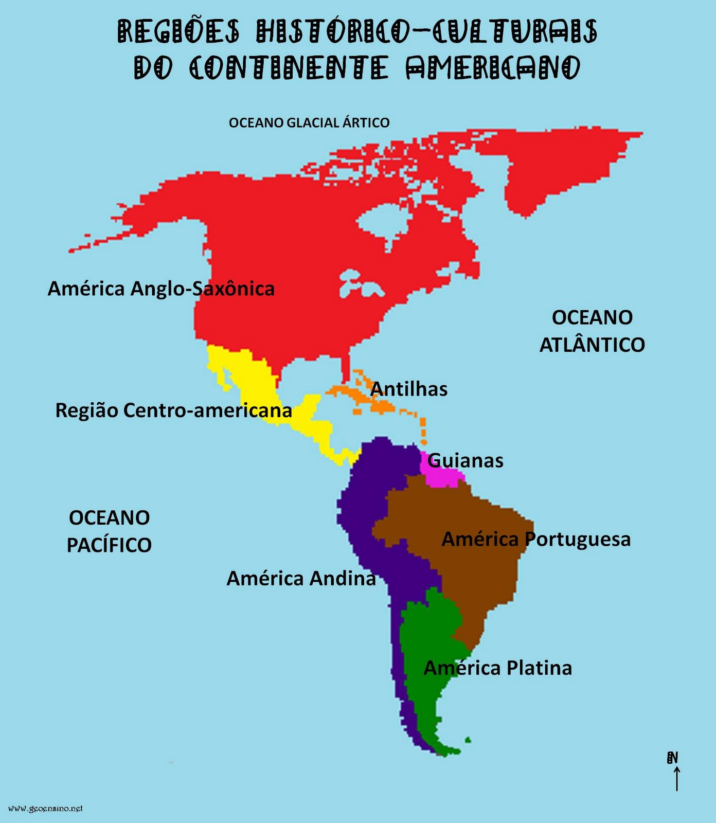 Mapa da america - Imagui
