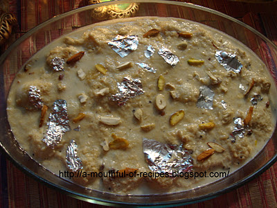 A Mouthful Of Recipes: Bhai Dooj Special - Rasgulla Rabri