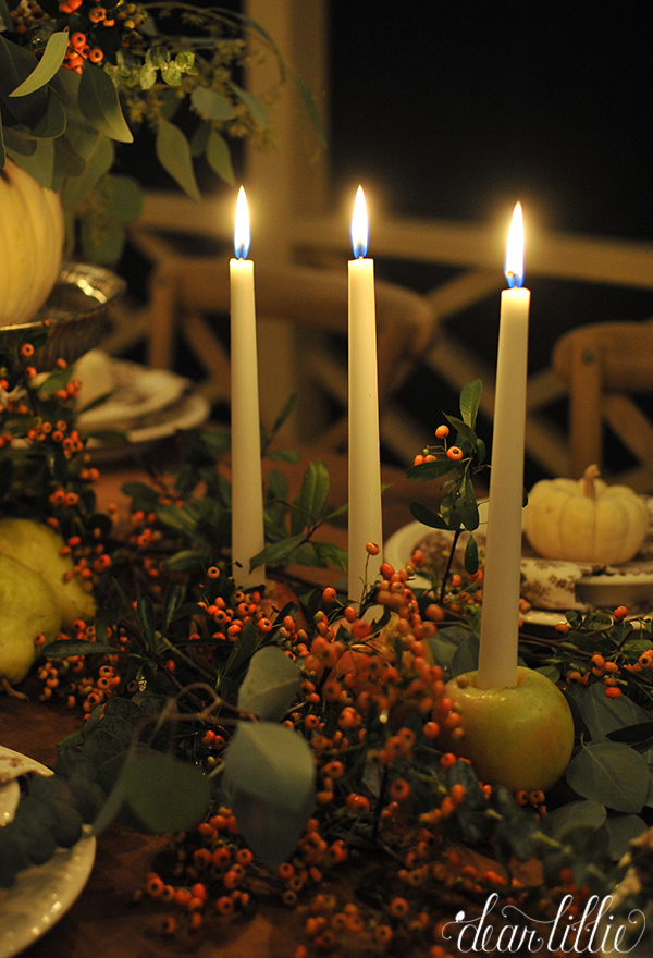 Our Candlelit Autumn Table Setting - Dear Lillie Studio