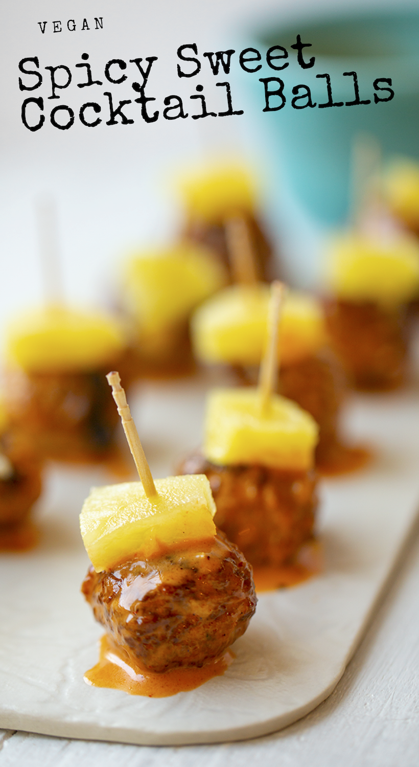 Sweet 'n Spicy Glazed Cocktail Balls - HealthyHappyLife.com