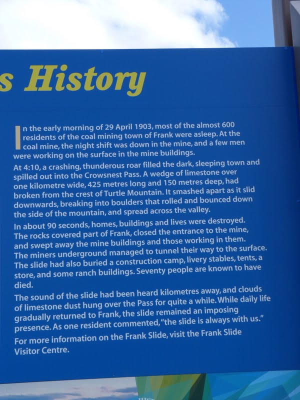 Pat's Ramblings: Frank Slide