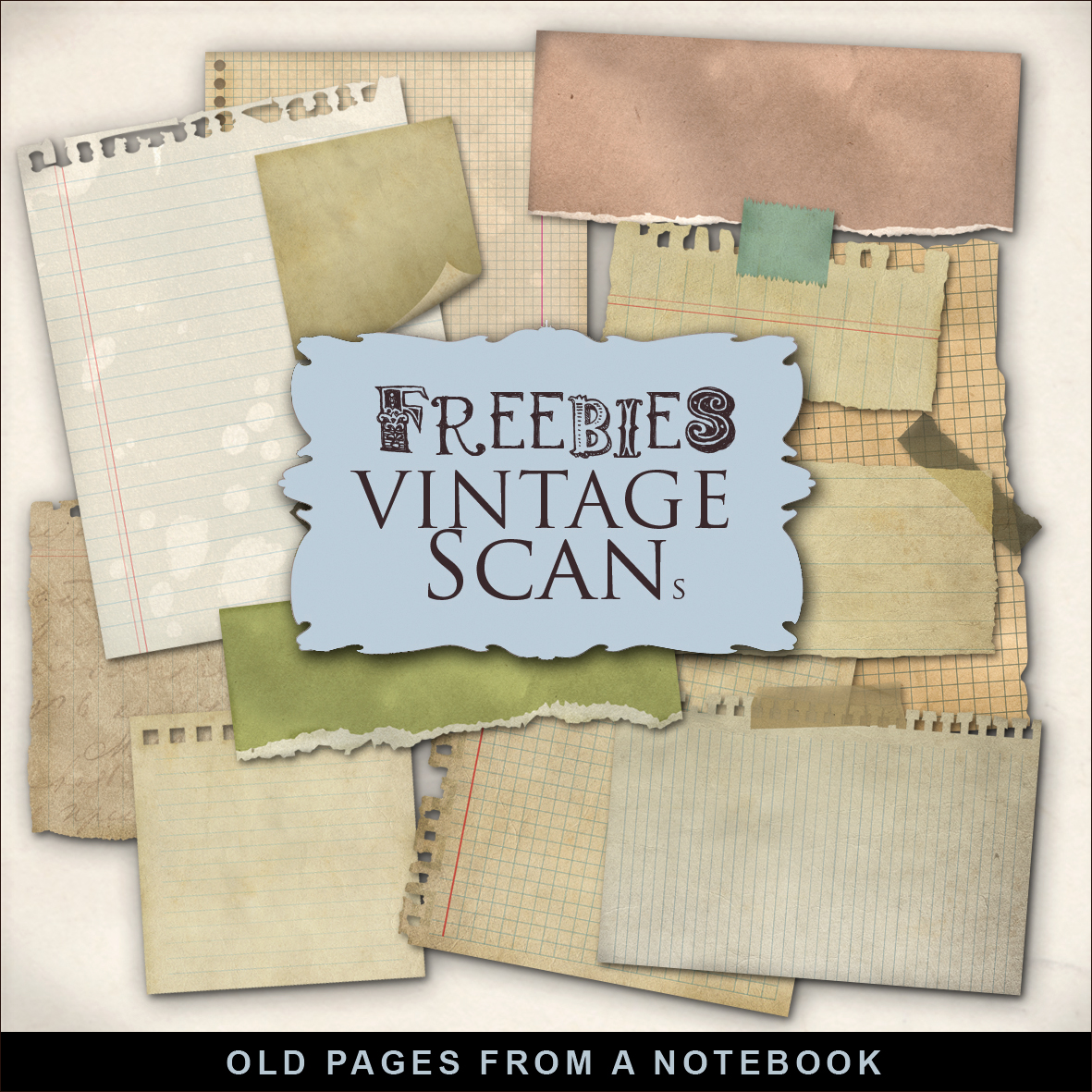 Freebies Kit of Old Page from a Notebook:Far Far Hill - Free database ...