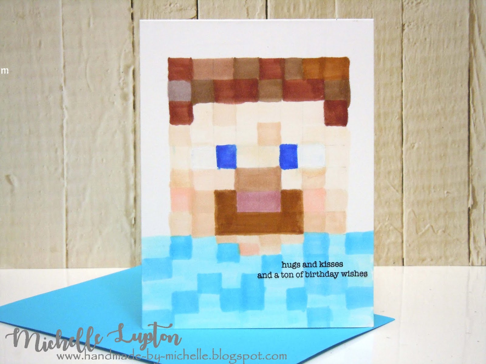 Handmade by Michelle: Minecraft card