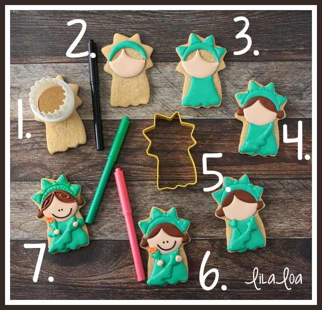 How to Make Decorated Statue of Liberty Cookies