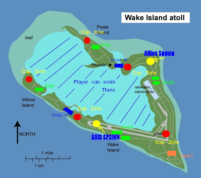 WAKE ISLAND - GEOGRAPHICAL MAPS OF WAKE ISLAND ~ Klima Naturali™