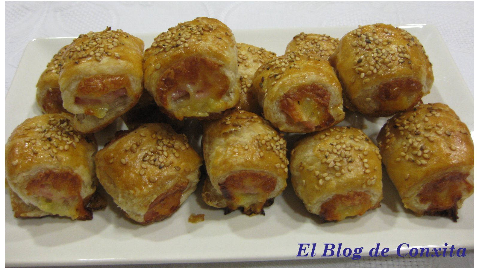 El Blog de Conxita: SALADITOS DE JAMÓN Y QUESO