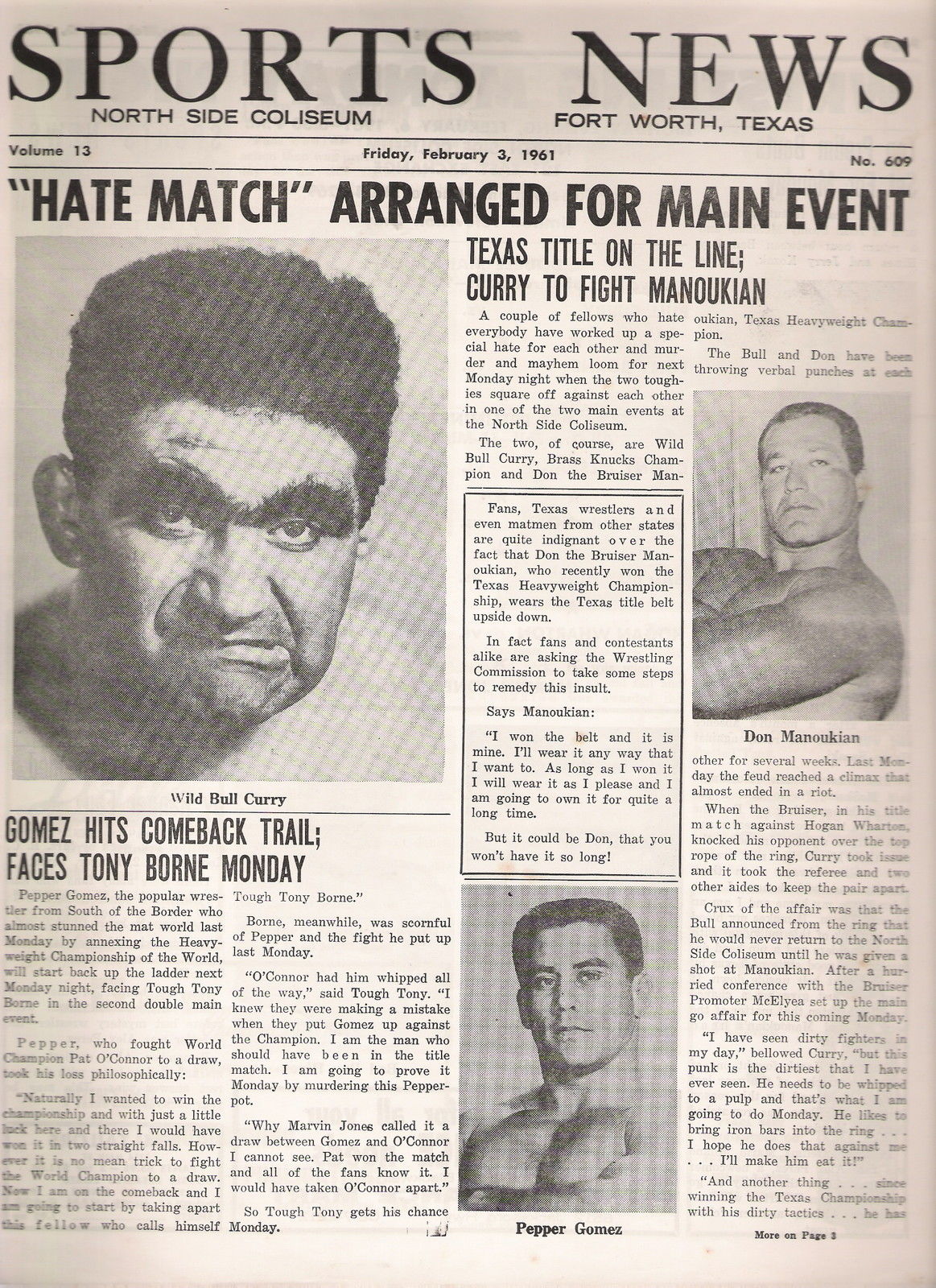 World Class Memories: RESULTS: 1961