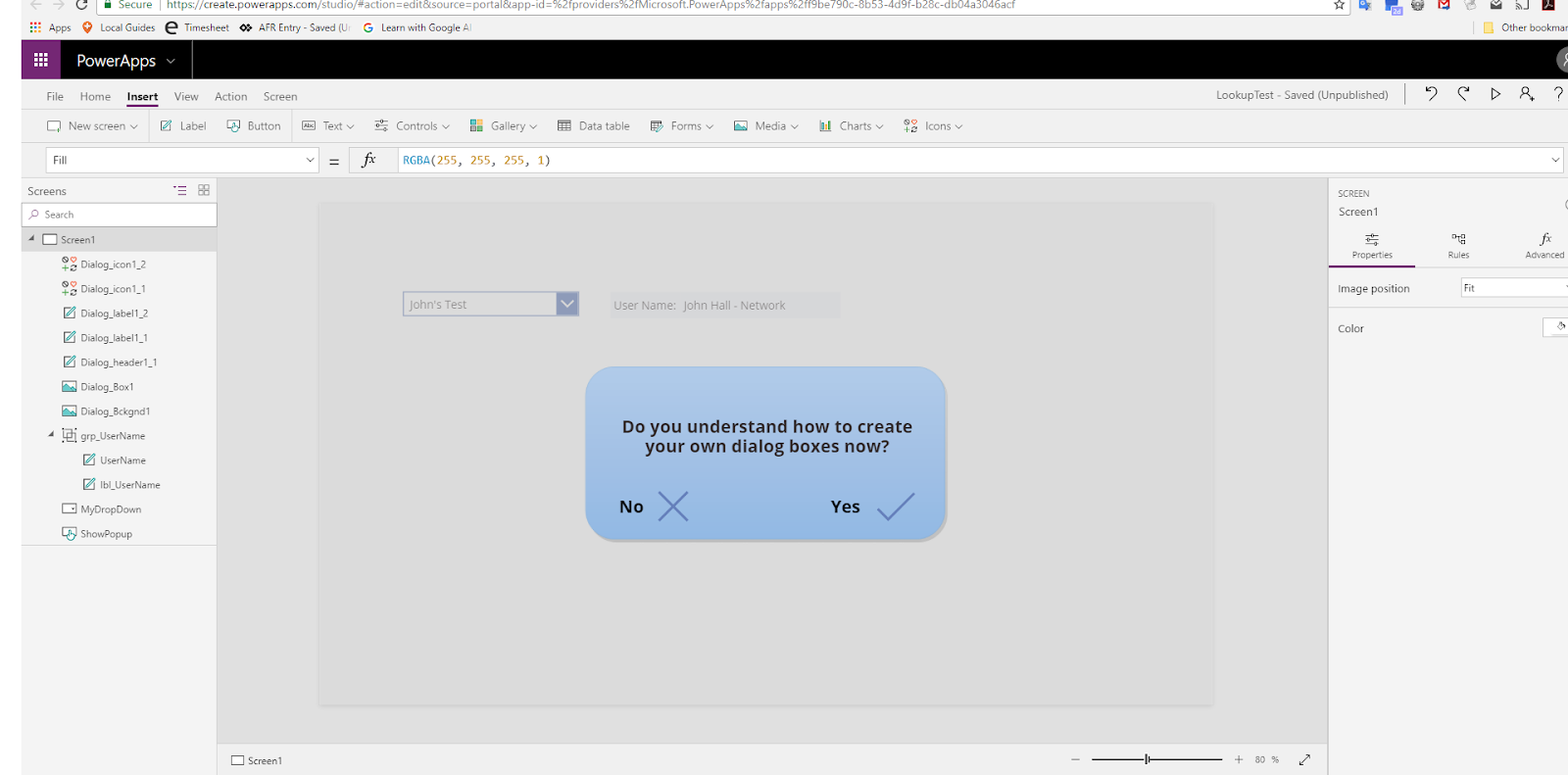 Persnickety about PowerApps: PowerApps: Modal Dialog or Popup Boxes