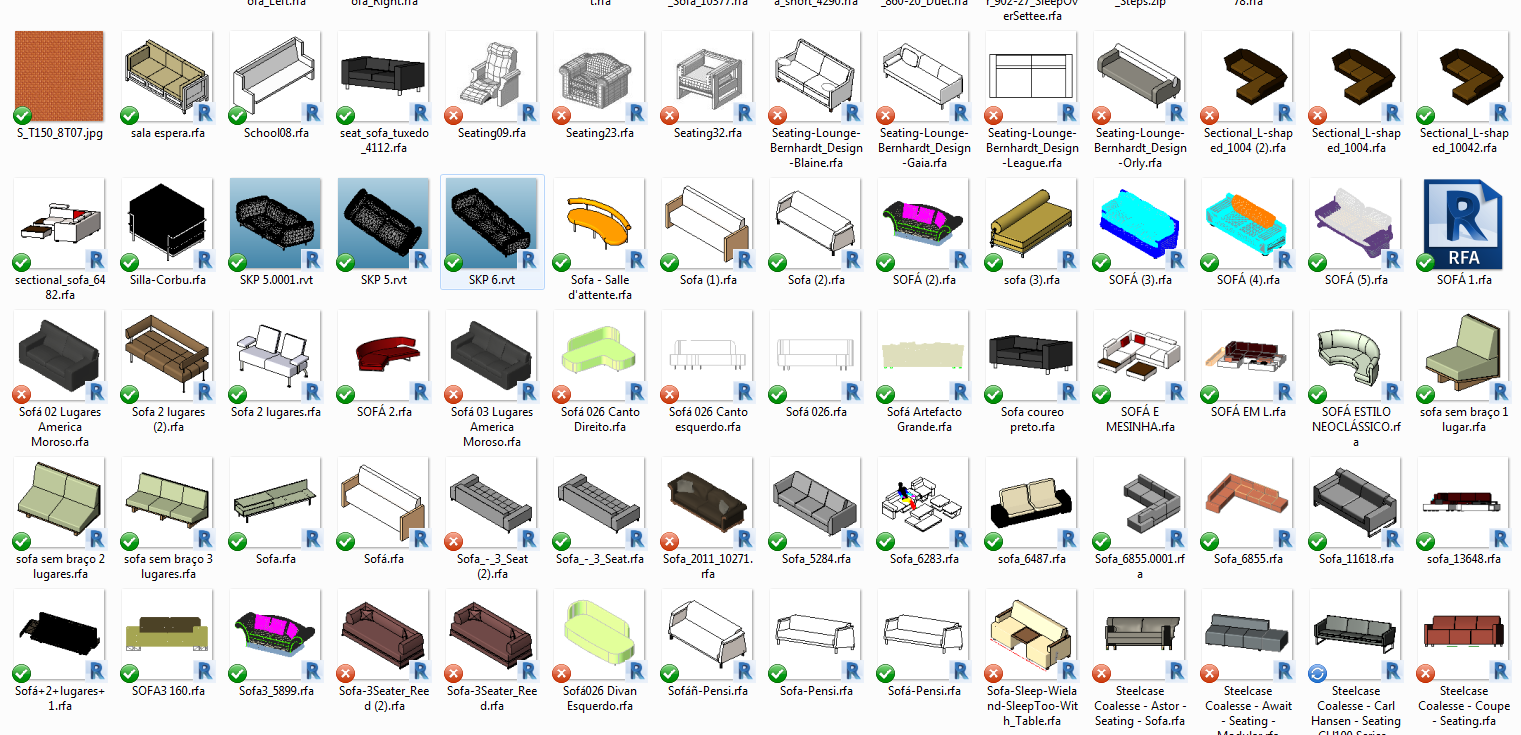 Descarga Gratis +200 Familias | Sofás para Revit | RFA - IngCivilFree ...
