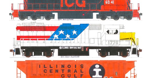 Andy Fletcher Blog-: An Illinois Central Gulf Train Heads From Memphis ...