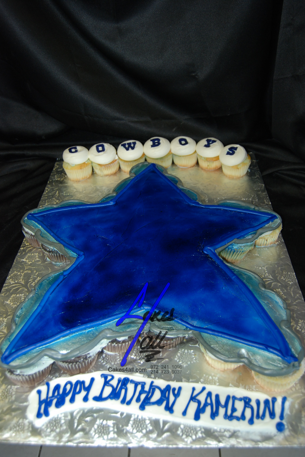 Dallas Cowboy Star Cake
