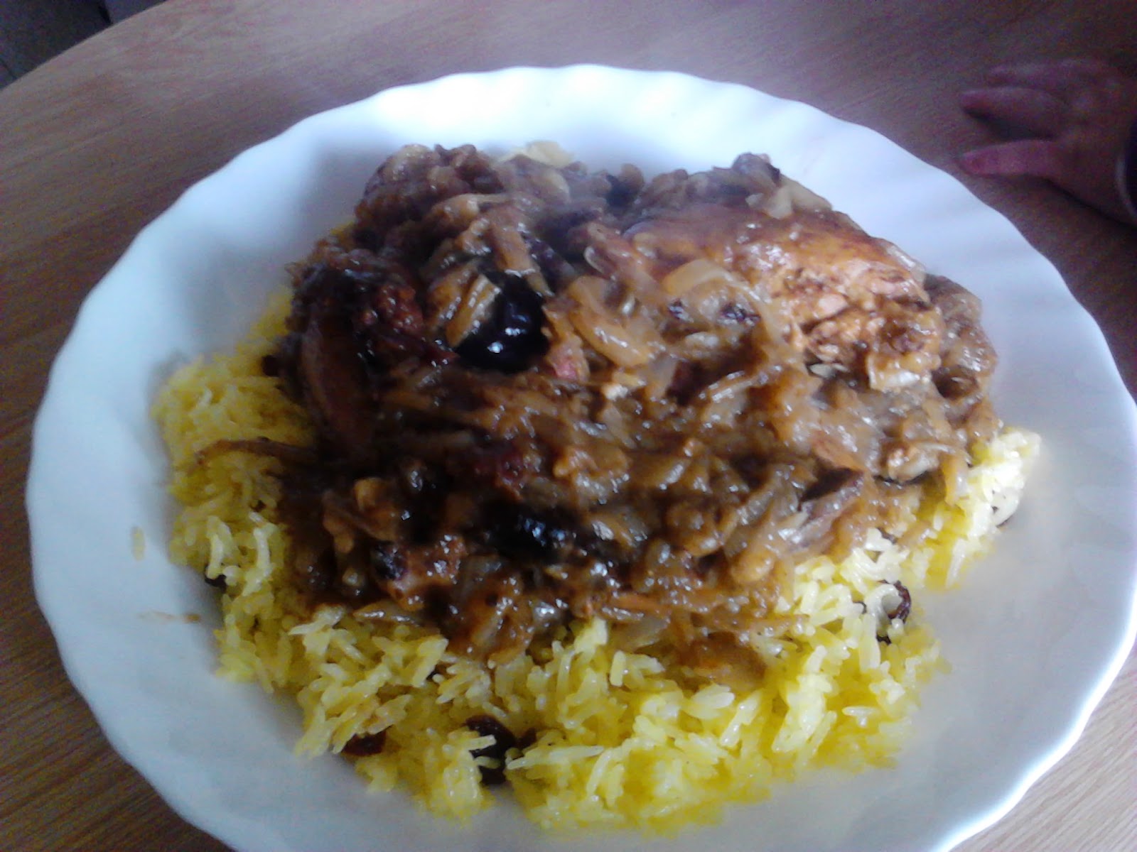 EL CALDERO NAZARÍ: Cocina árabe. Pollo con ciruelas y arroz basmato