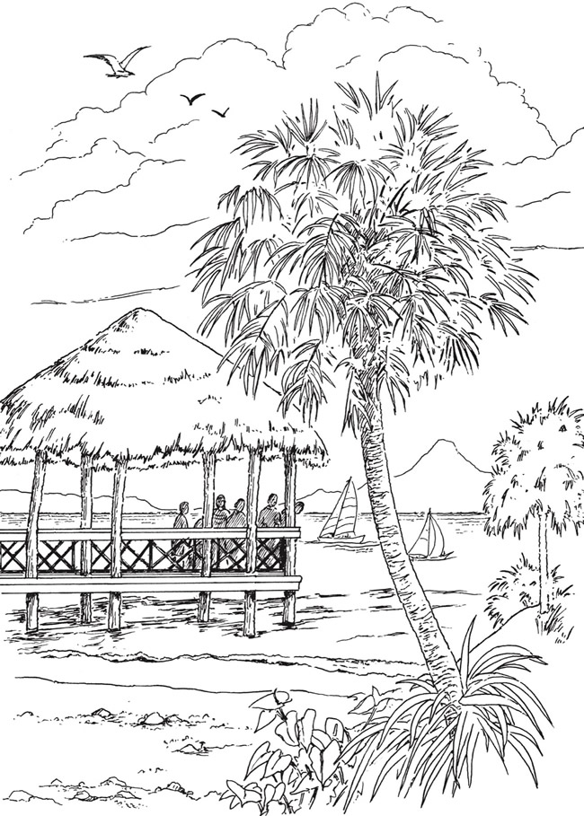 And Seashore Book One Coloring Pages Animal For Kids Sketch Coloring Page