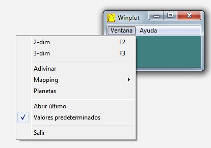 Winplot: elaboración de gráficas y mucho más: Abrir Winplot