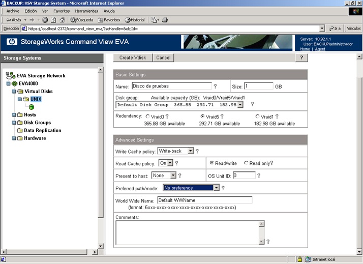 Retales de Sistemas y TI: Introducción a las cabinas HP EVA 4000