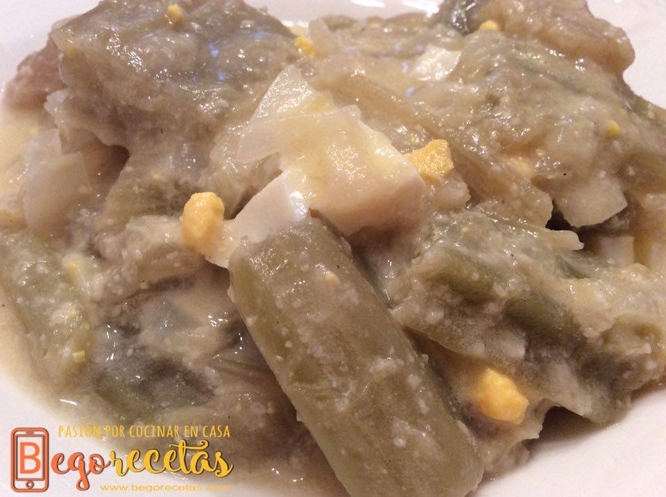 Cardo en salsa de almendras | BEGORECETAS