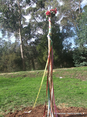 Cherished Hearts At Home: Making a Maypole and how we celebrate...tutorial