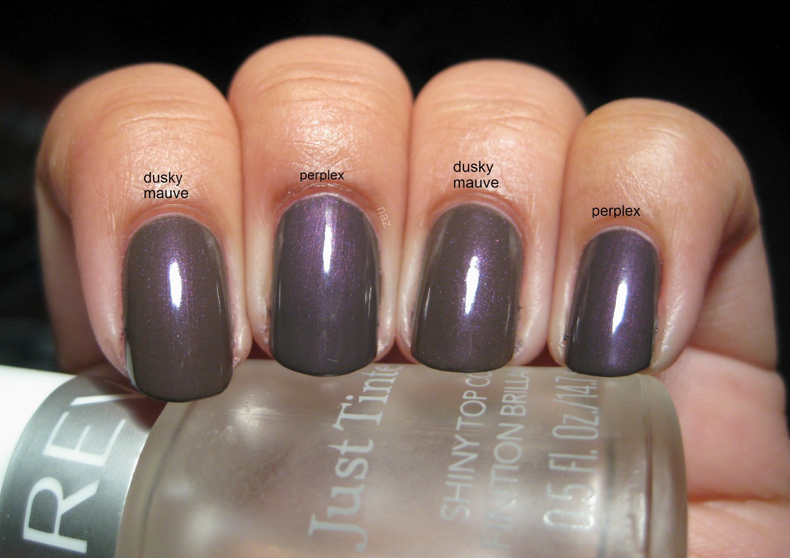 Naz's Nails: Barry M Dusky Mauve + Revlon Perplex