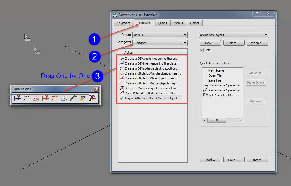 How Do ?: 3dsmax : DImaster Create Toolbar