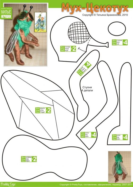 Eu Amo Artesanato: Mosca com molde