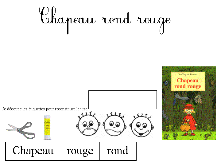 Maternelle: Chapeau rond rouge de Geoffroy de Pennart, reconstituer le ...