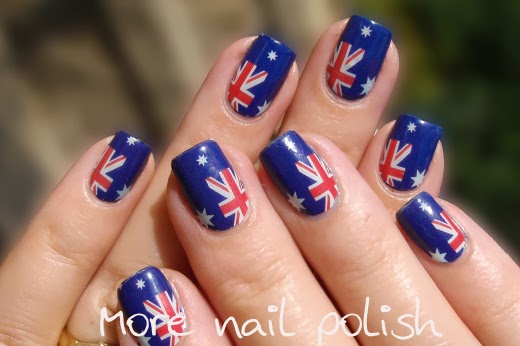 Aussie Nails: Australian Flag nail art ~ More Nail Polish