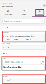 How to populate list of dropdown from PowerApp