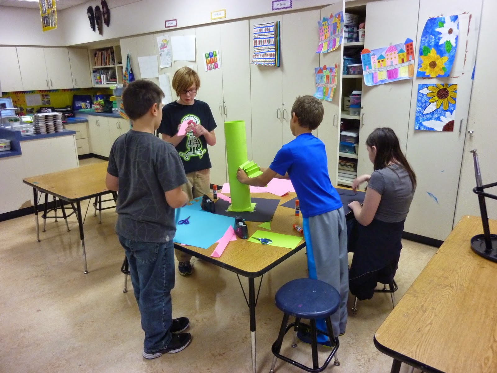 Mrs. Werner's Art Room: 5th Grade Collaborative Paper Sculptures