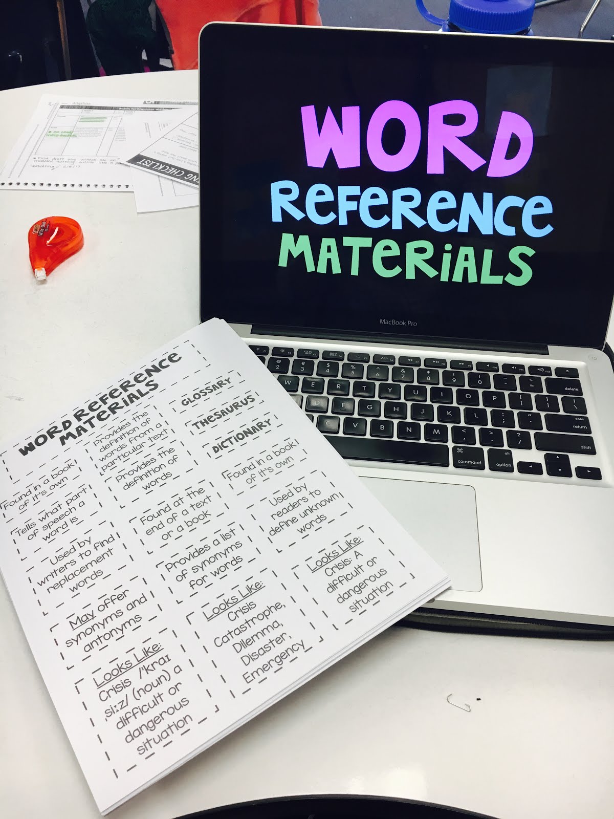 Word Reference Materials - Teaching to the Test-Taker