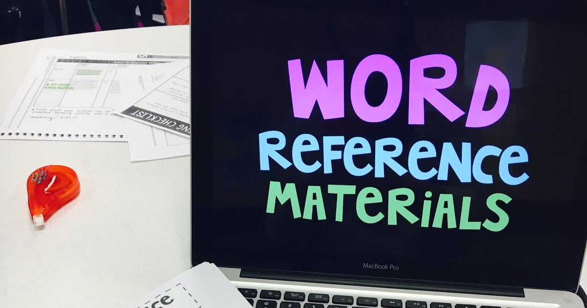 Word Reference Materials - Teaching to the Test-Taker
