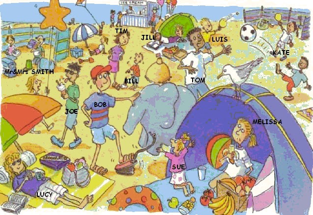 Learning English: What are they doing at the beach?